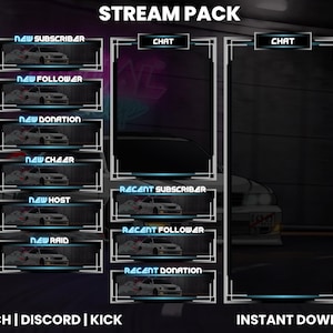 Car Themed Stream Pack | Car Overlays | Twitch Stream Pack |twitch Car ...
