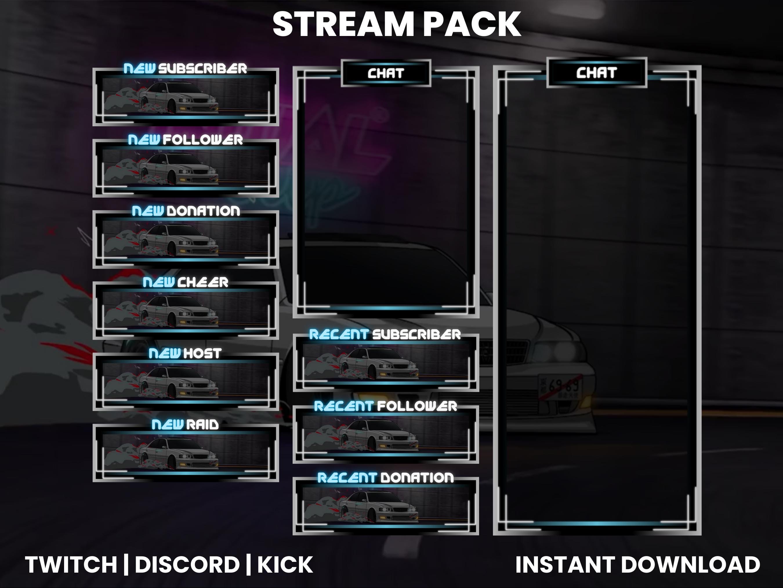 Car Themed Stream Pack | Car Overlays | Twitch Stream Pack |twitch Car ...