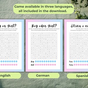 Gender Reveal | Gender Reveal Fun Announcement | Word Search | Baby ...