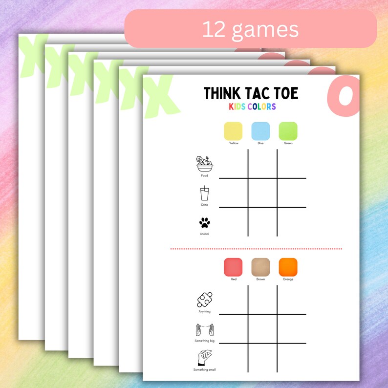 Think Tac Toe Kids Colors | Educational Tic Tac Toe Game | Family Game ...