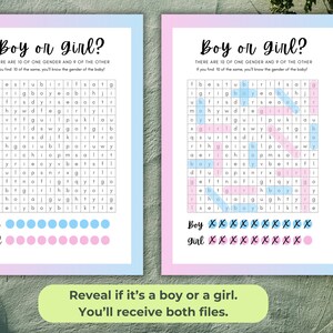 Gender Reveal | Gender Reveal Fun Announcement | Word Search | Baby ...