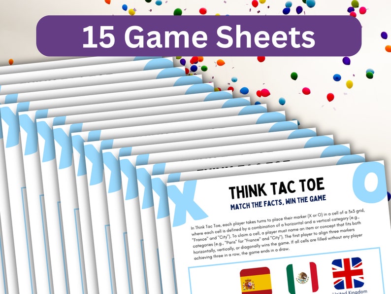 Think Tac Toe Educational Tic Tac Toe Game Family Game, Children's ...