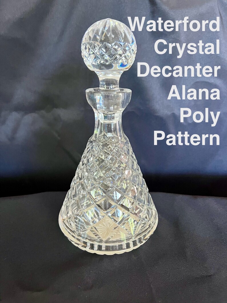 Waterford Alana Crystal Roly Poly Decanter Poly Pattern - Etsy