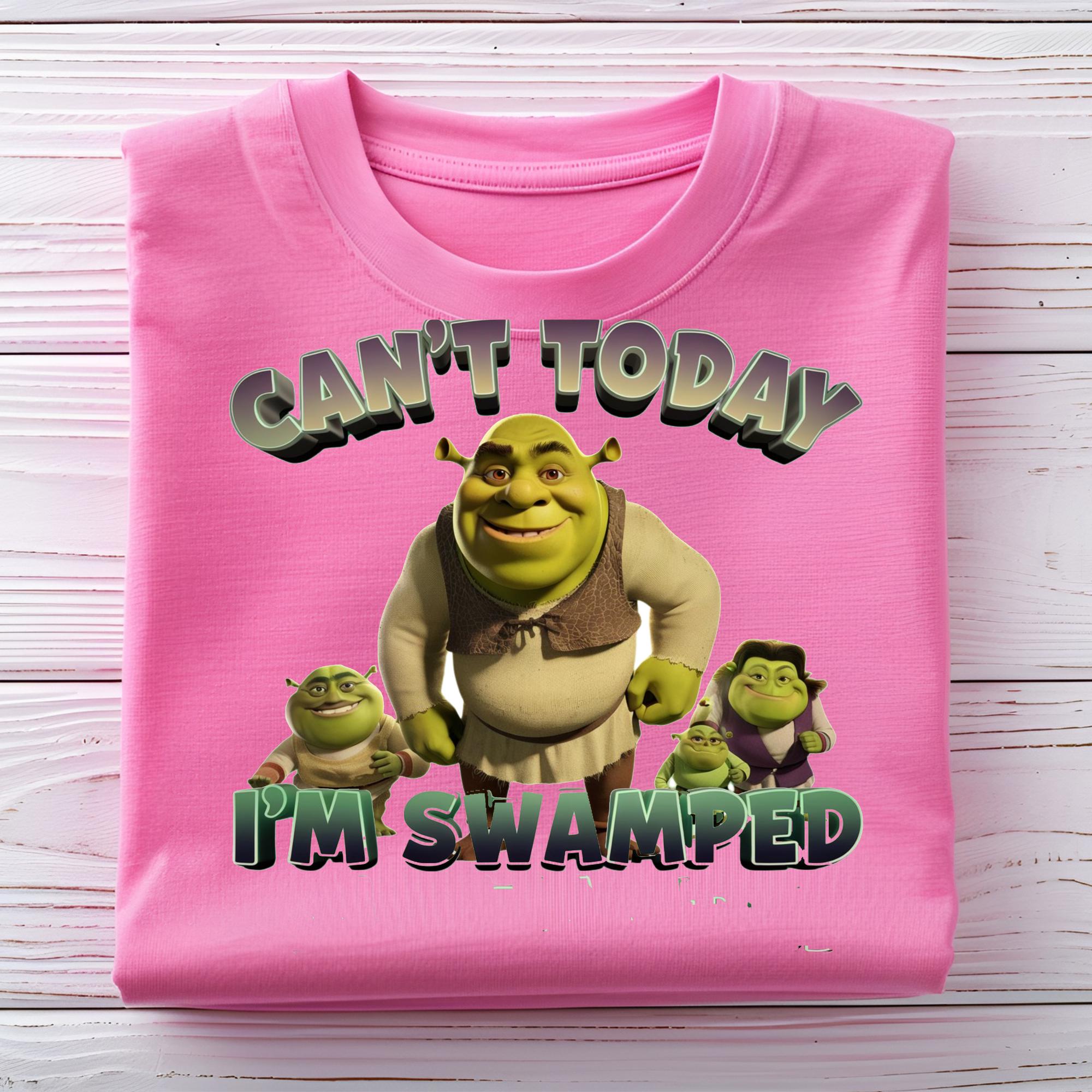 Funny Swamp Meme Shirt, Green Ogre Tshirt, Can't Today I'm Busy Tee ...