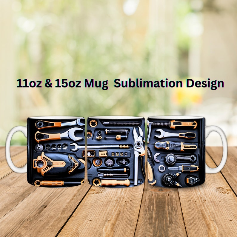 Mechanic Tools PNG 12oz and 15oz Cricut Mug Press Designs Templates ...