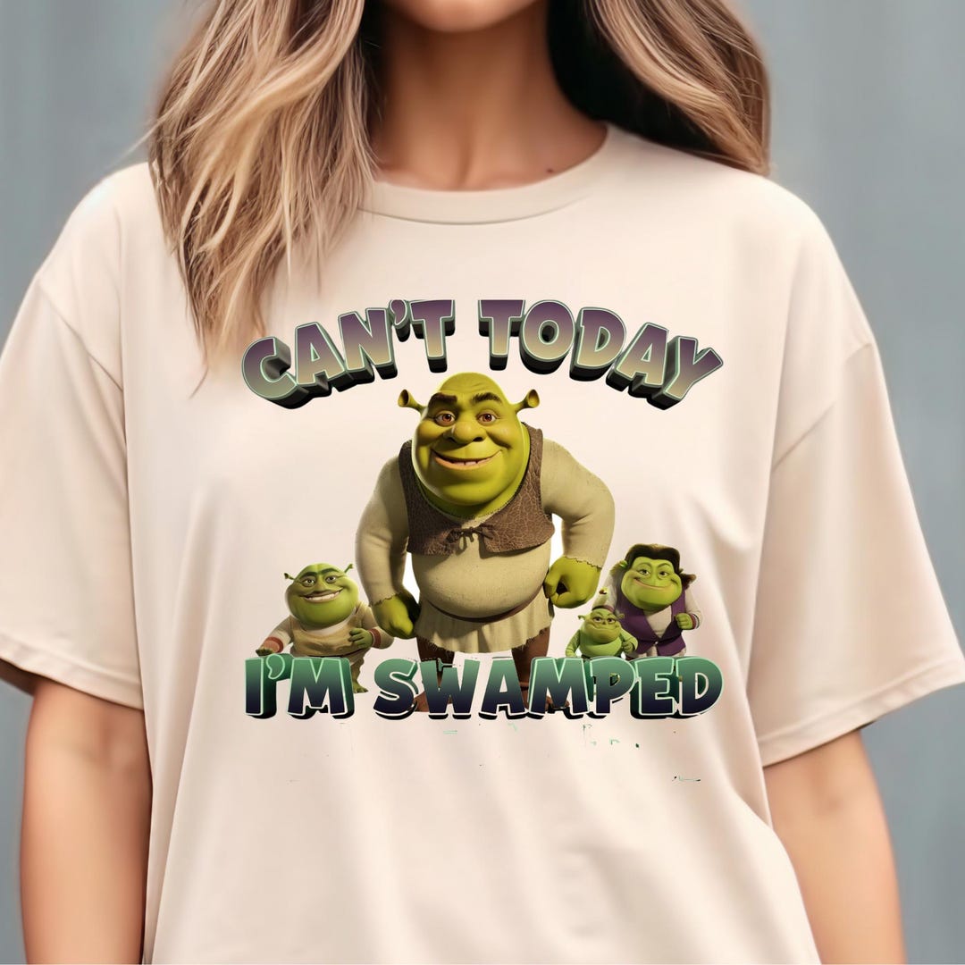 Funny Swamp Meme Shirt, Green Ogre Tshirt, Can't Today I'm Busy Tee ...
