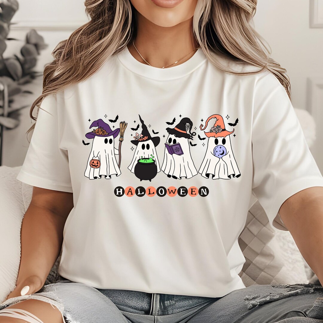 Witch Ghosts PNG, Halloween Ghosts PNG, Cute Spooky Ghosts, Funny ...