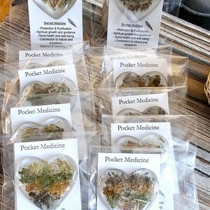 Sacred Medicine Pocket Heart Contains Sage Cedar Sweetgrass & Tobacco ...