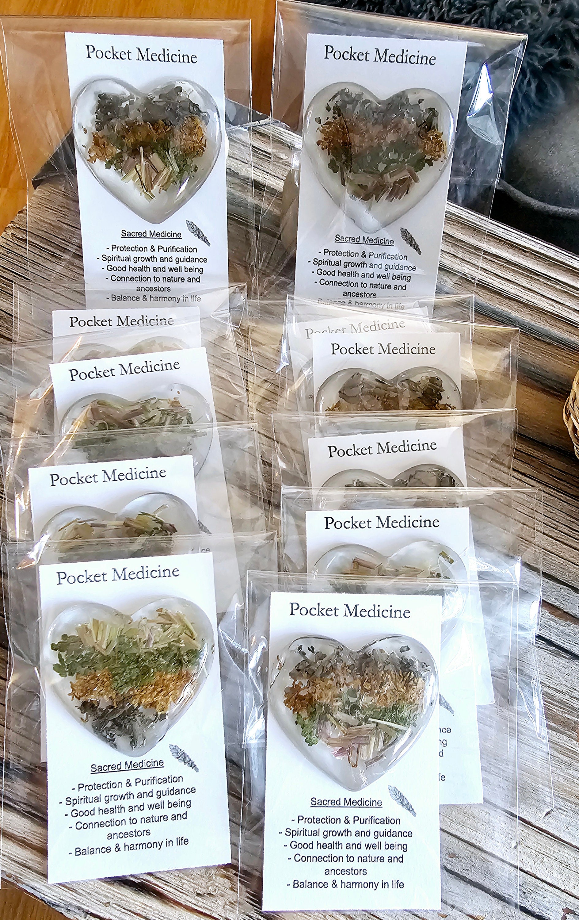Sacred Medicine Pocket Heart Contains Sage Cedar Sweetgrass & Tobacco ...