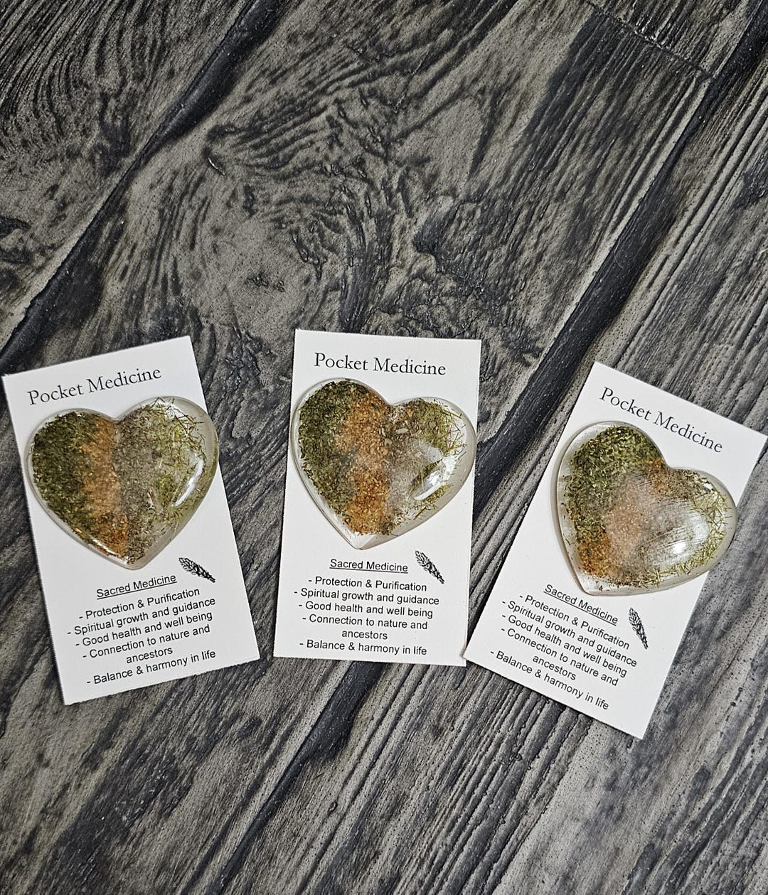 Sacred Medicine Pocket Heart Contains Sage Cedar Sweetgrass & Tobacco ...