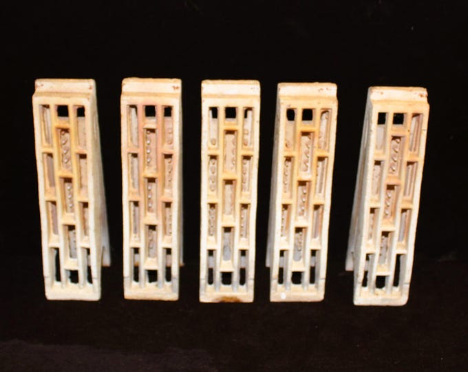 Vintage Ceramic Gas Space Heater Bricks - 8 Inch - Rectangle Pattern ...
