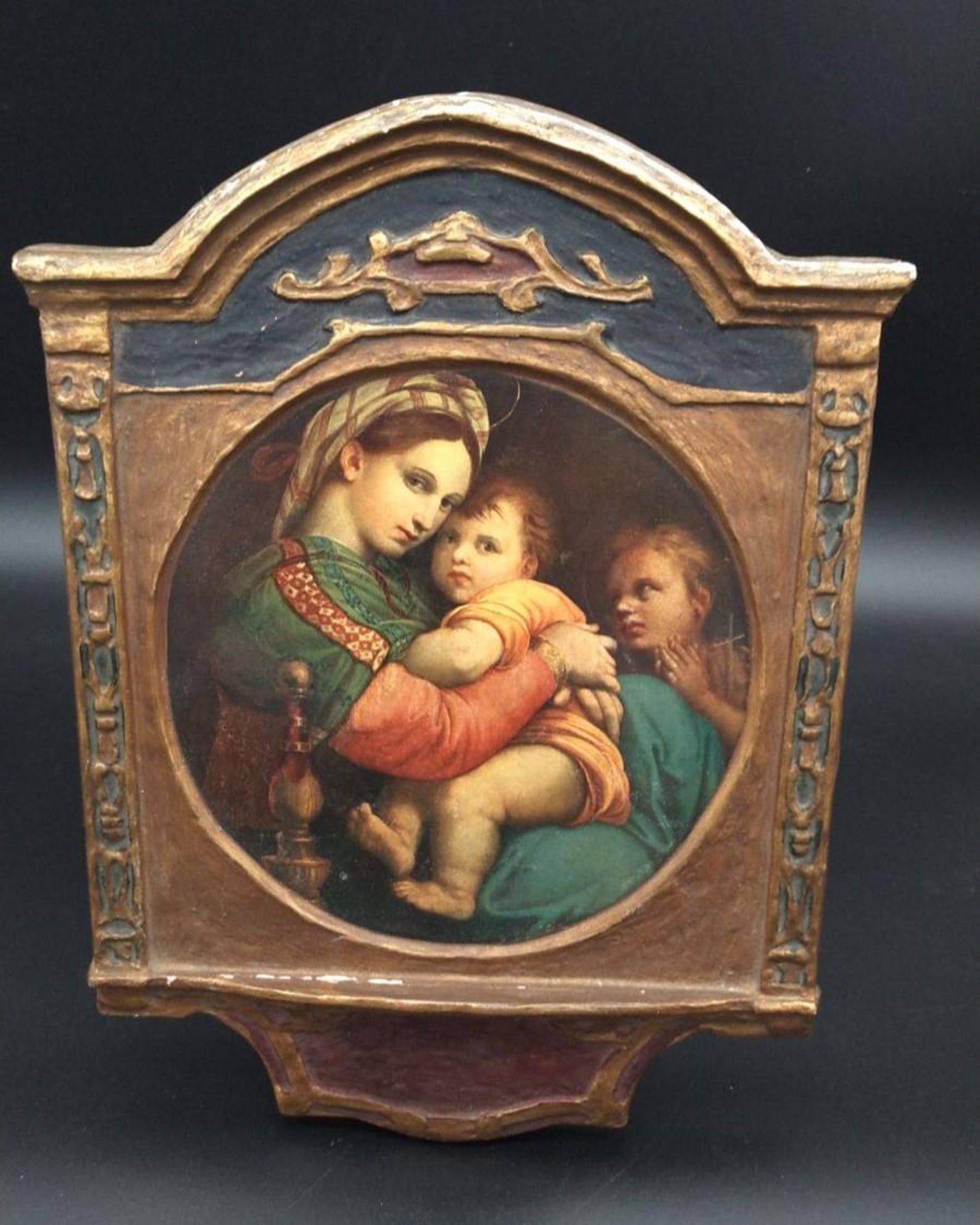 Vintage Royal Art Company Gesso Duro Art Madonna of the Chair - Etsy