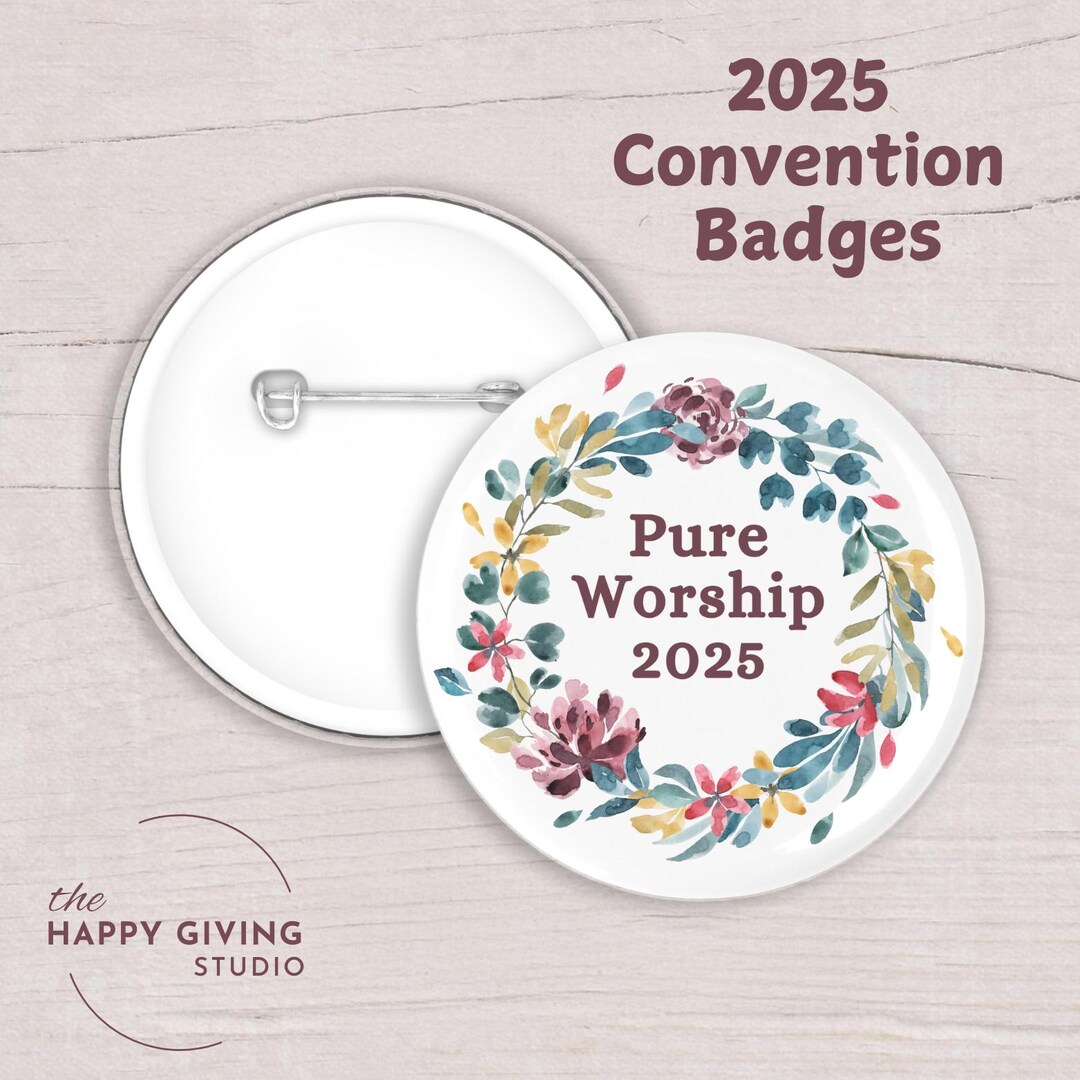 2025 Convention Badges | Pure Worship Convention of Jehovah's Witnesses ...