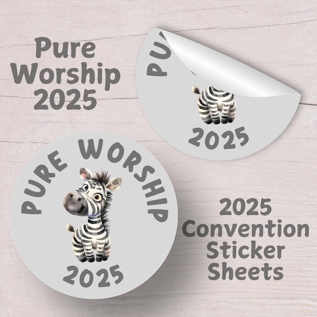 2025 Convention Sticker Sheets | JW Gift | Convention Gift | Zebra ...