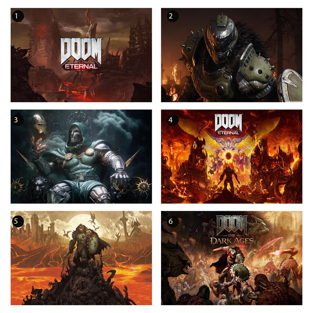 Doom 2 Hell on Earth Video Game Poster Game of 2015-2021, Art Print ...