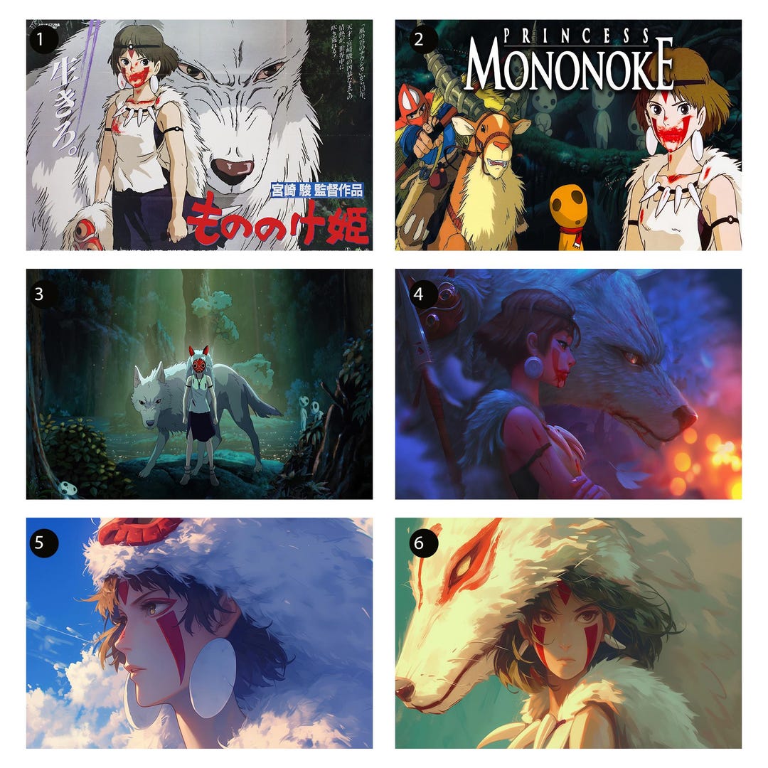 Princess Mononoke • 1997 • Giclée Poster Print ,game Posters, Canvas ...