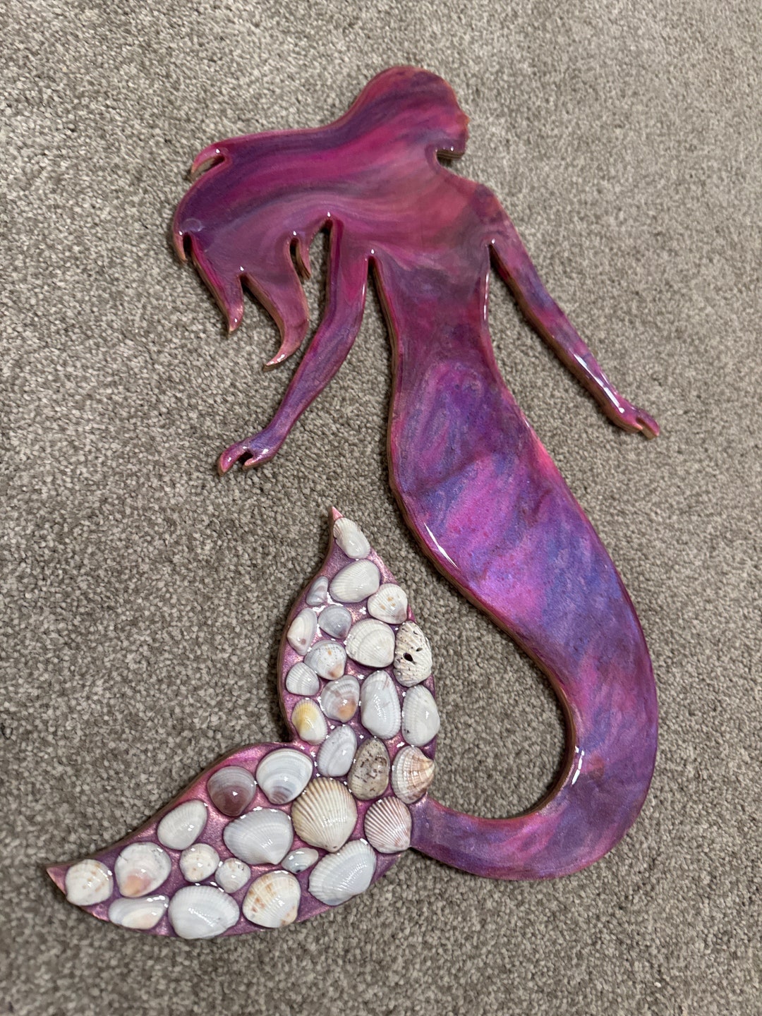 Mermaid With Shells Resin Art - Etsy
