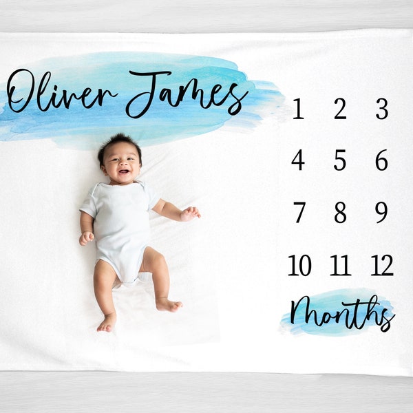 Personalized Milestone Blanket - Etsy