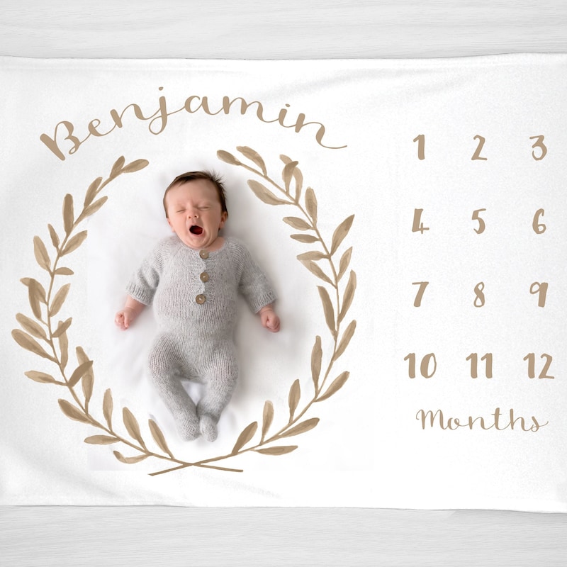 Baby Boy Milestone Blanket - Etsy