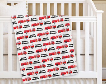 Fire truck blanket | Etsy