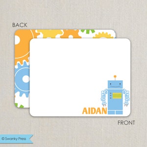 Robot Thank You Notes - Flat Notecards Stationery With 2-sided Printing ...