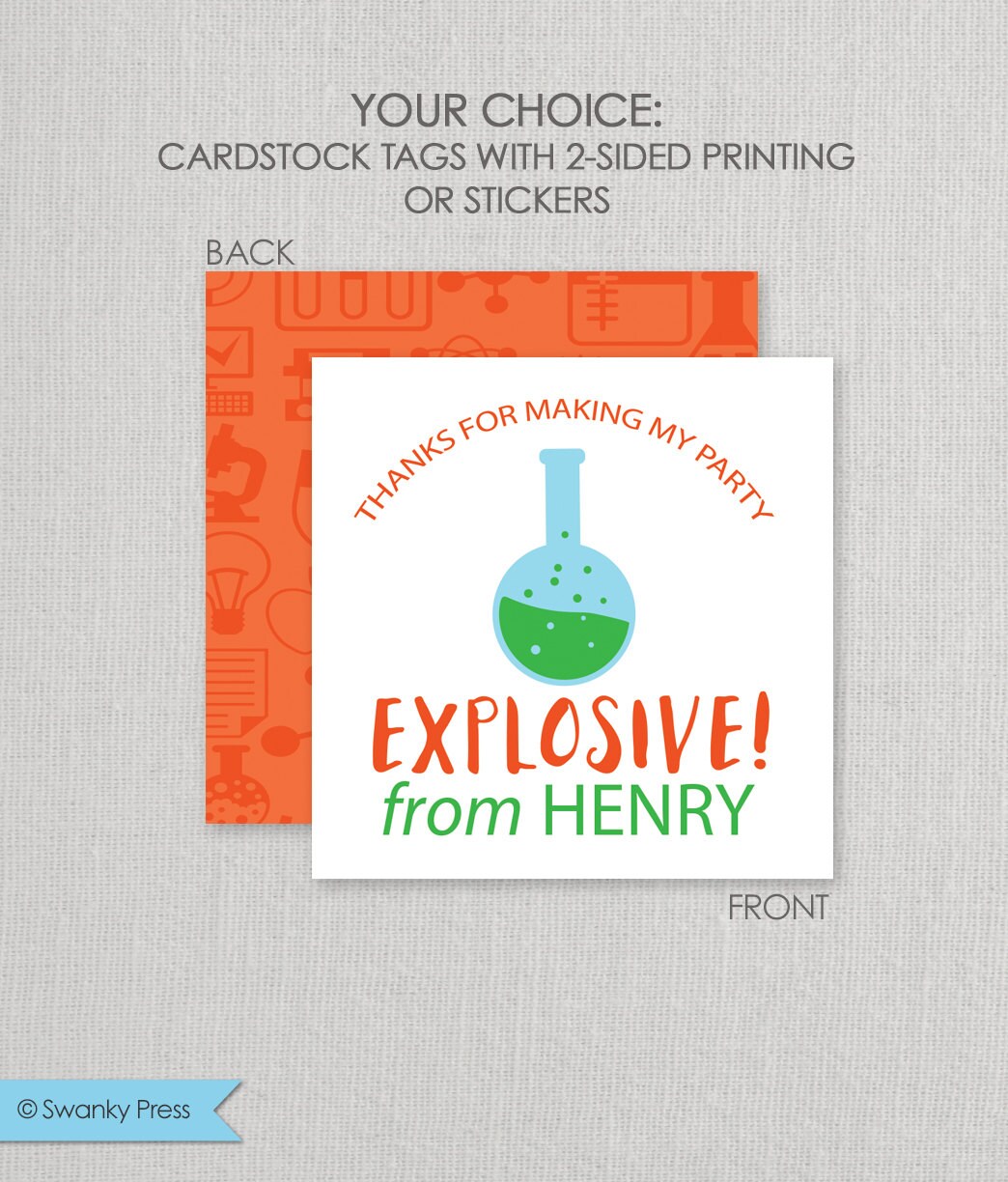 Science Favor Tags or Stickers . Mad Scientist Party . Science | Etsy