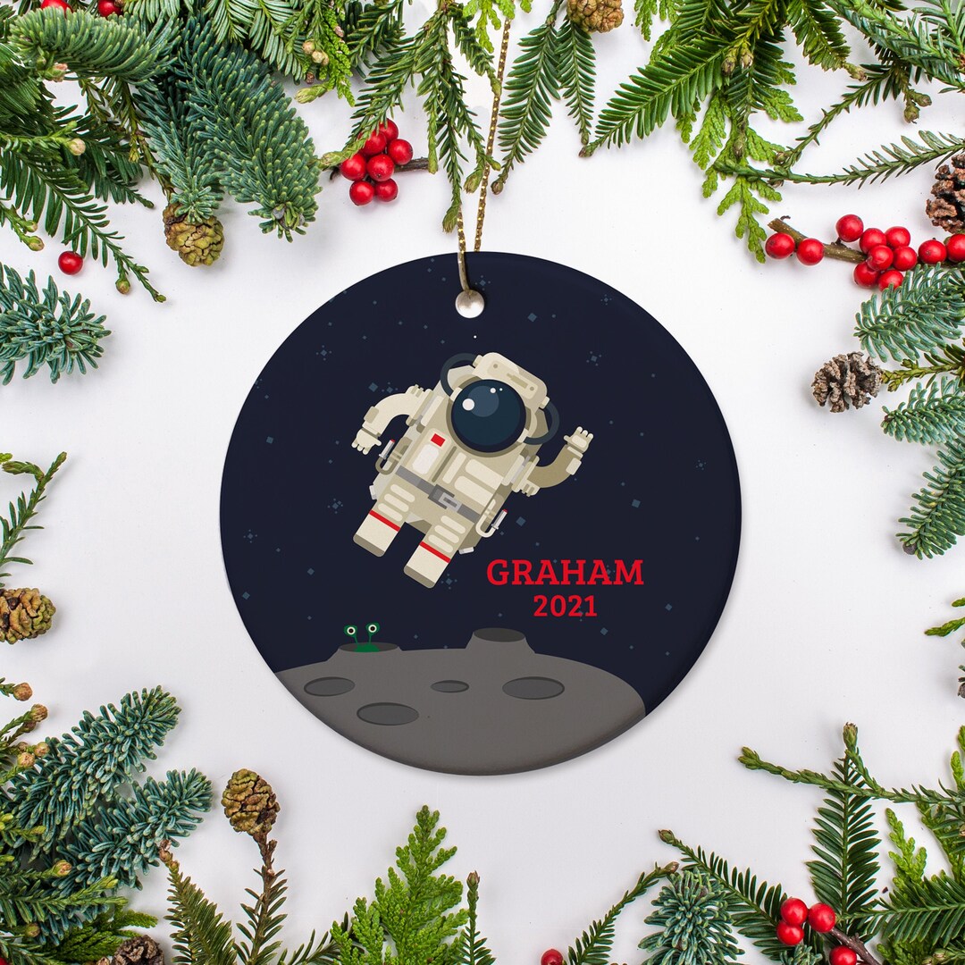 Astronaut Personalized Christmas Ornament, Space Lovers Keepsake Gift ...