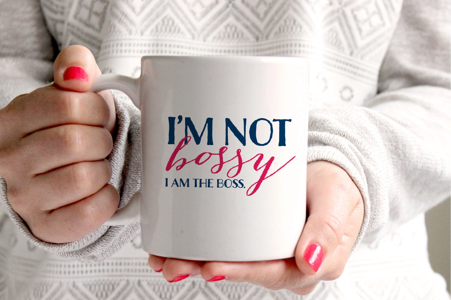 I'm not Bossy I am the Boss funny coffee mug message | Etsy