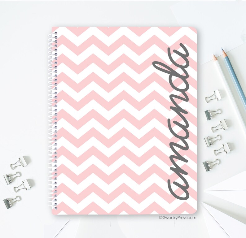 Personalized Spiral Notebook Monogrammed School Supplies - Etsy