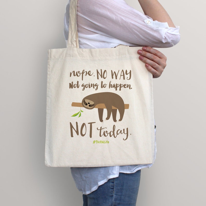 Sloth Tote Bag Funny Tote Bag Gift Funny Shopping Bag | Etsy
