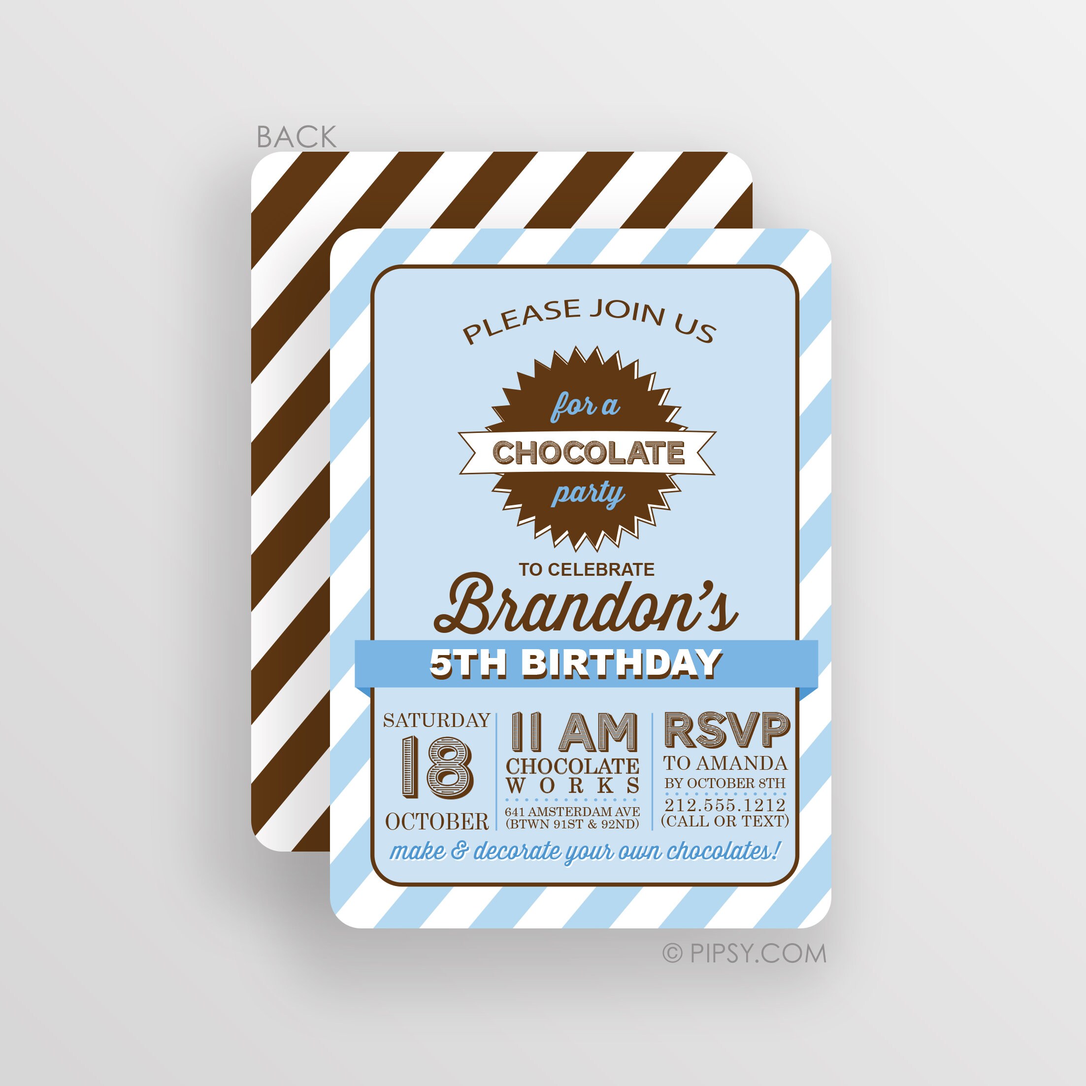 Candy Bar Invitations