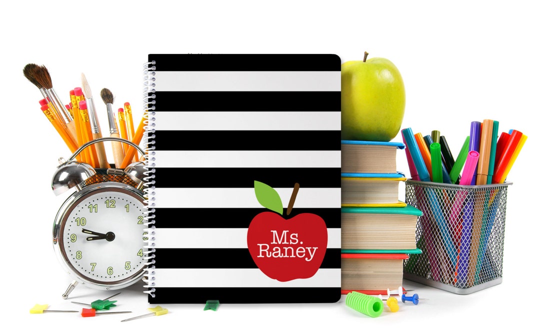 Teacher Gift - Teacher Notebook - Personalized Spiral Notebook - School ...