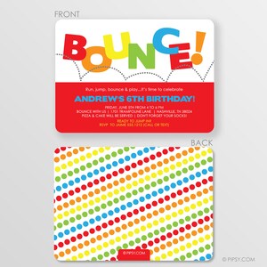 Bounce Invitation, Bounce House Birthday Party Invitation, Pump It up ...