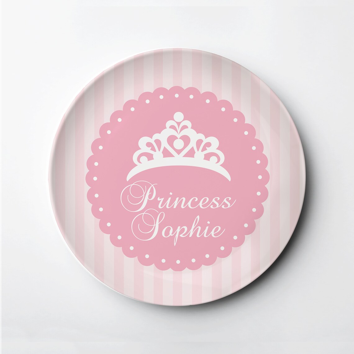 Princess Personalized Plate Crown Pink or Purple - Etsy
