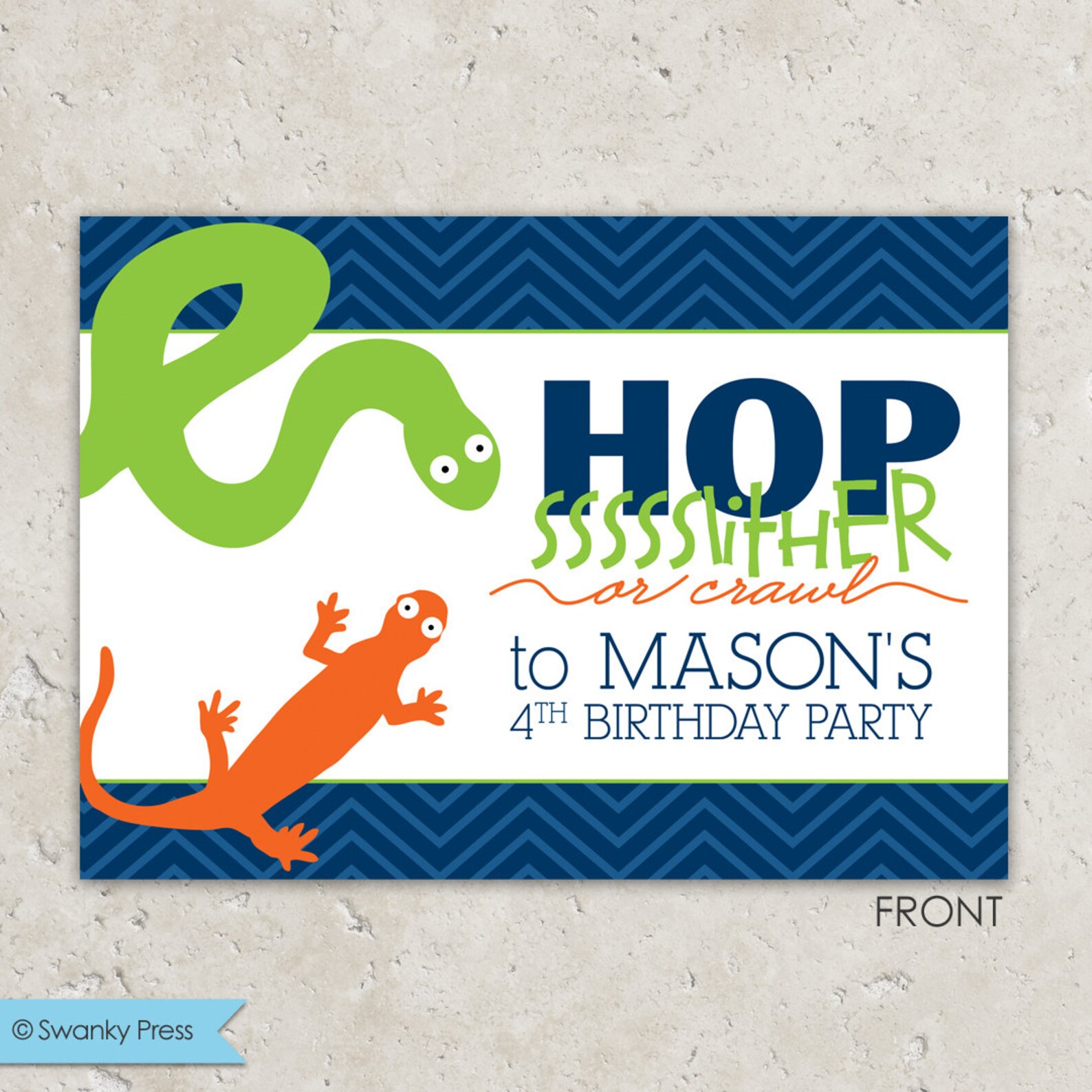 Reptile Party Invitations Snake and Lizard Snake Birthday - Etsy