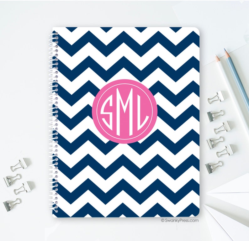 Personalized Spiral Notebook Monogrammed School Supplies - Etsy