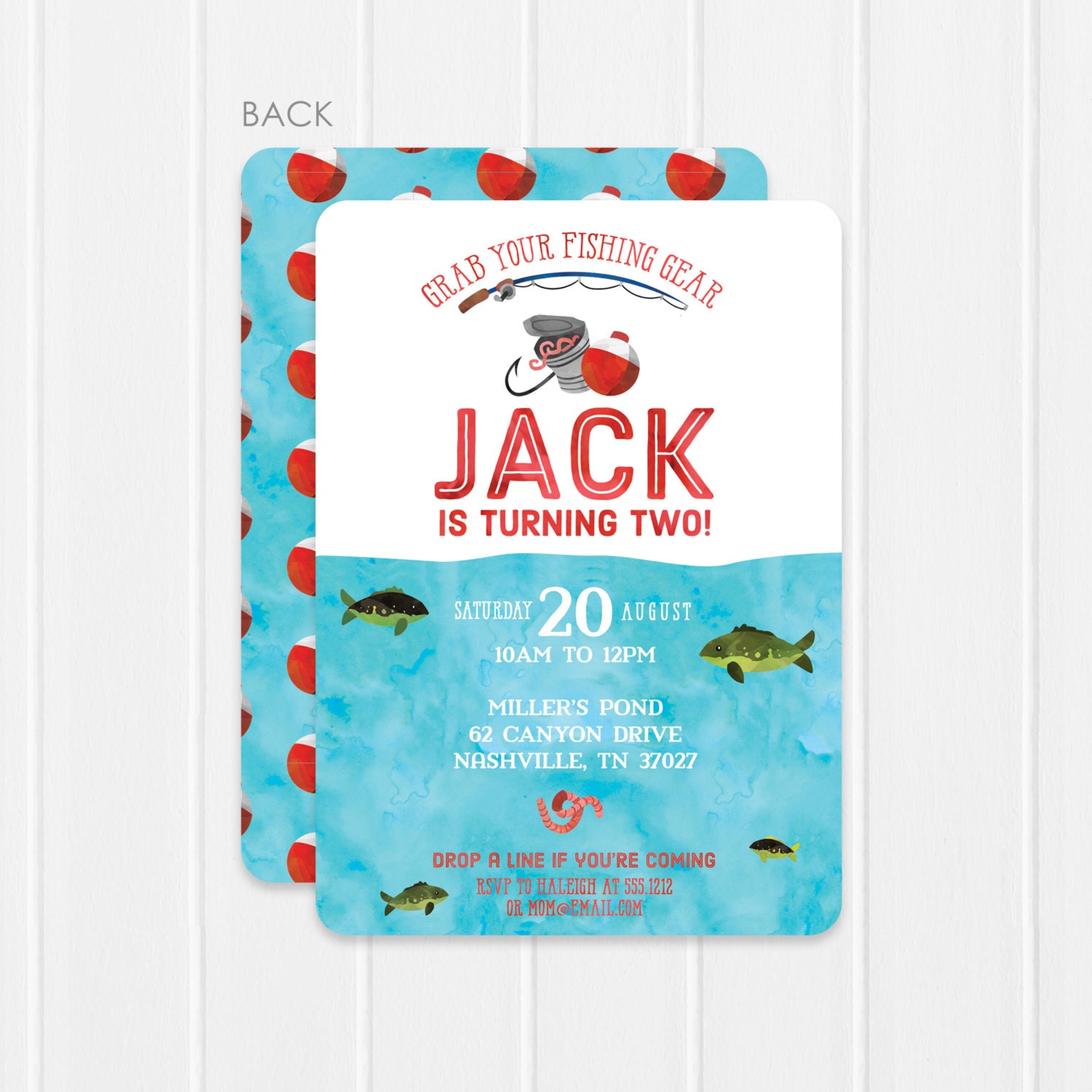 Fishing Party Invitation / Fish Invitation / Summer Party Boy | Etsy