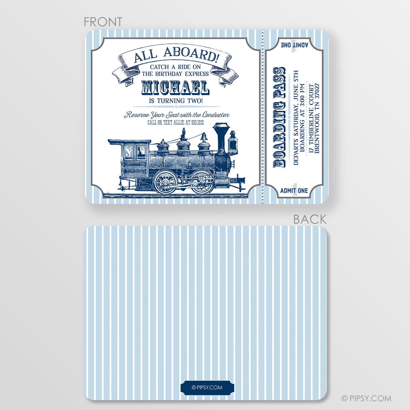 Train Invitation Train Birthday Invitation Vintage Train - Etsy