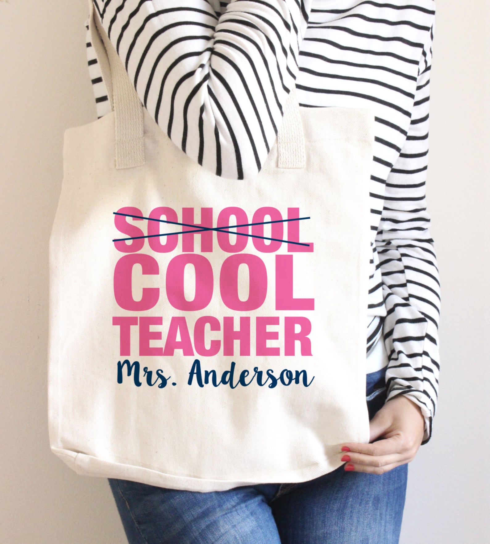 Teacher Tote Bag Teacher Book Bag Personalized Teacher | Etsy
