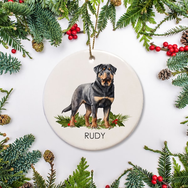 Rottweiler Ornament - Etsy