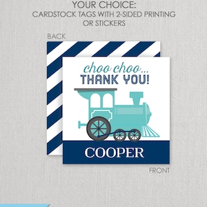Train Stickers or Cardstock Gift Tags . Train Birthday Party . for ...