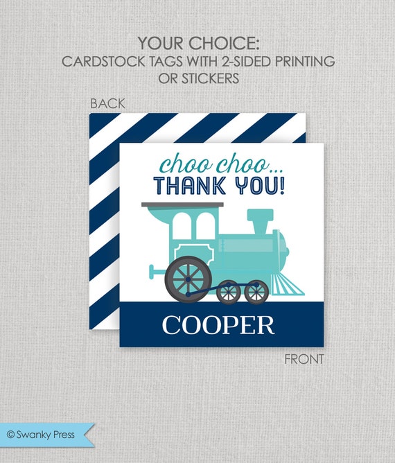 Train Stickers or Cardstock Gift Tags . Train Birthday Party . | Etsy