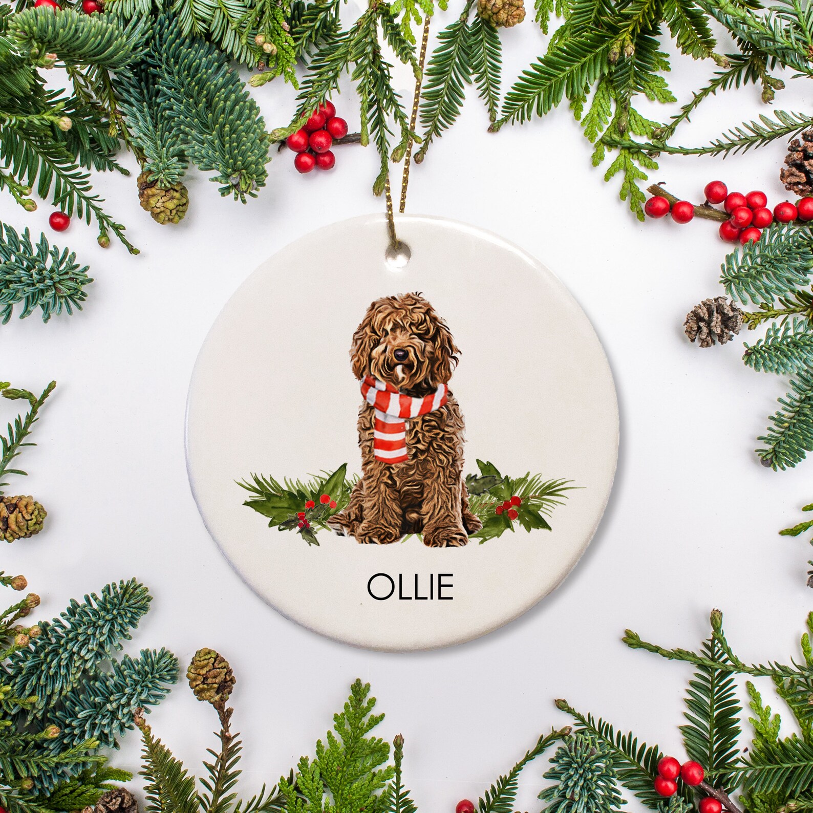 Labradoodle Dog Christmas Ornament: Personalized Pet Gift - Etsy