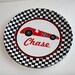 Personalized Children's Racecar Plate - Race Car Design Polymer Plate ...