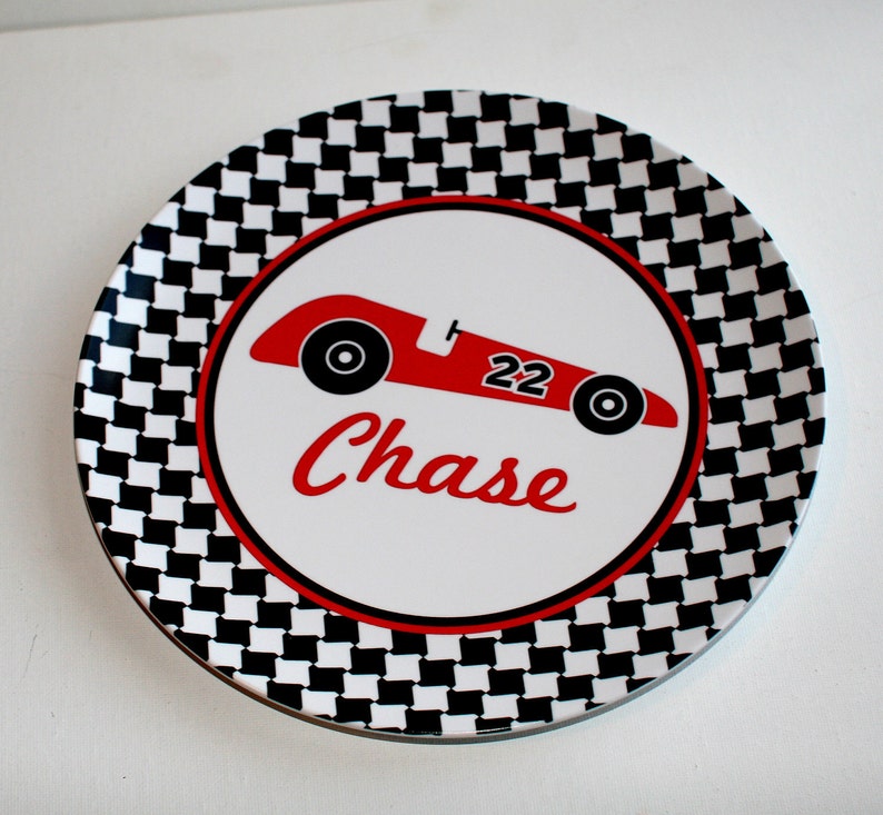 Personalized Children's Racecar Plate Race Car Design - Etsy