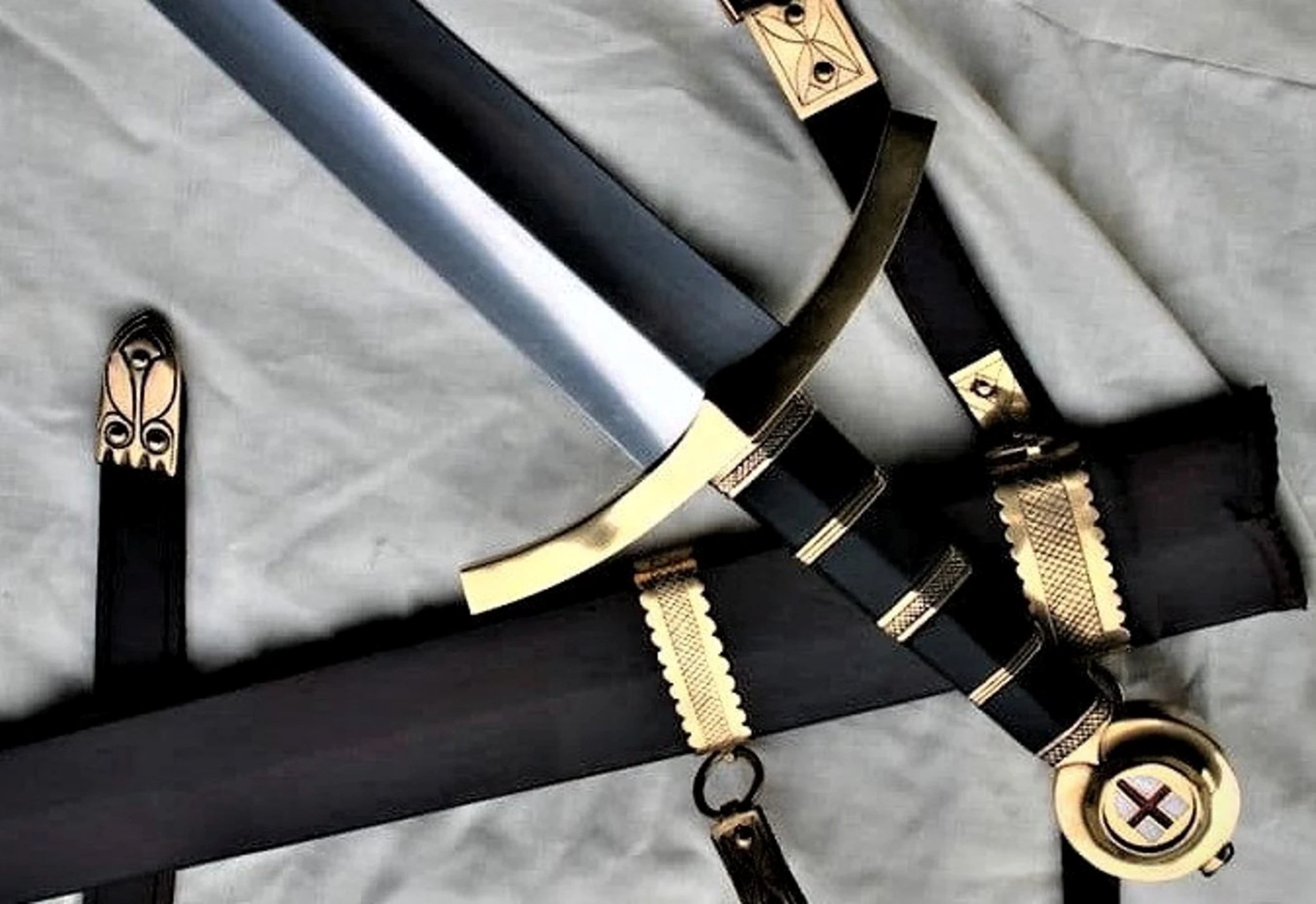 Medieval Knights Sword Handcrafted Templar Sword for Him Functional ...