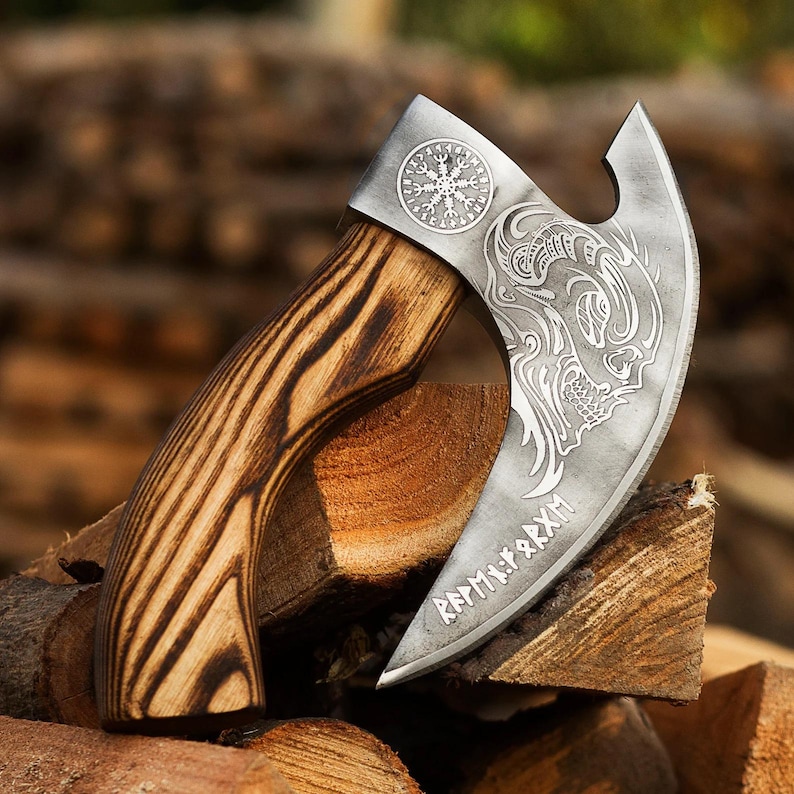 Personalized Viking Pizza Cutter Axe - Customized Handmade Wedding ...