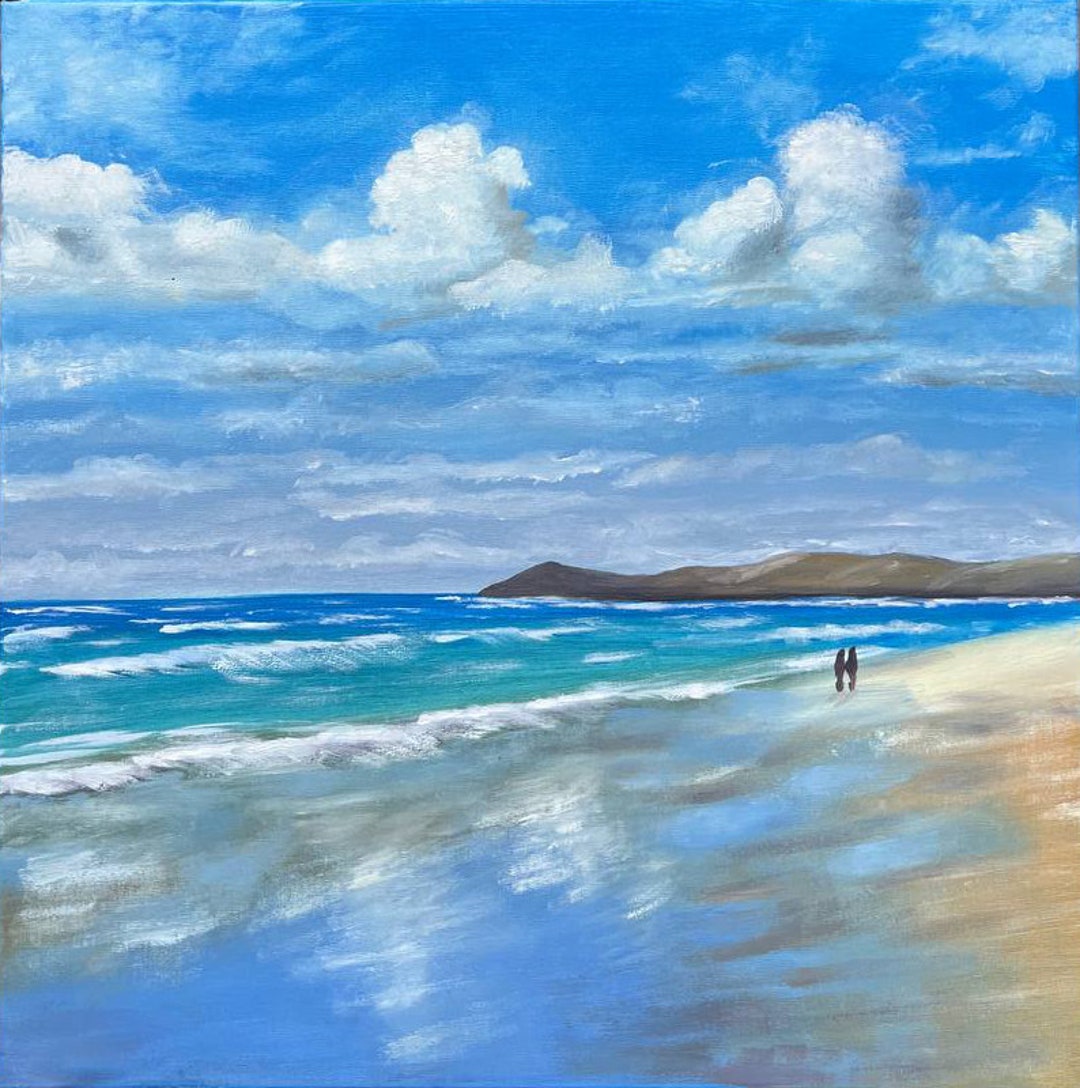 Beach Painting Original Art Nautical Painting Ocean Artwork Seascape ...
