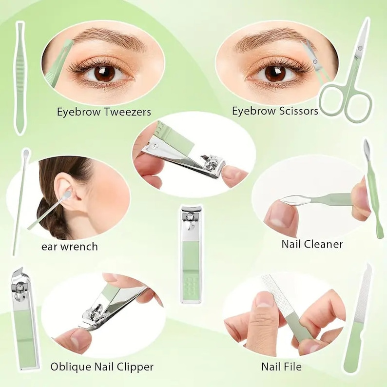 Manicure Set Woman Grooming Set Stainless Steel Pedicure Kit Nail ...