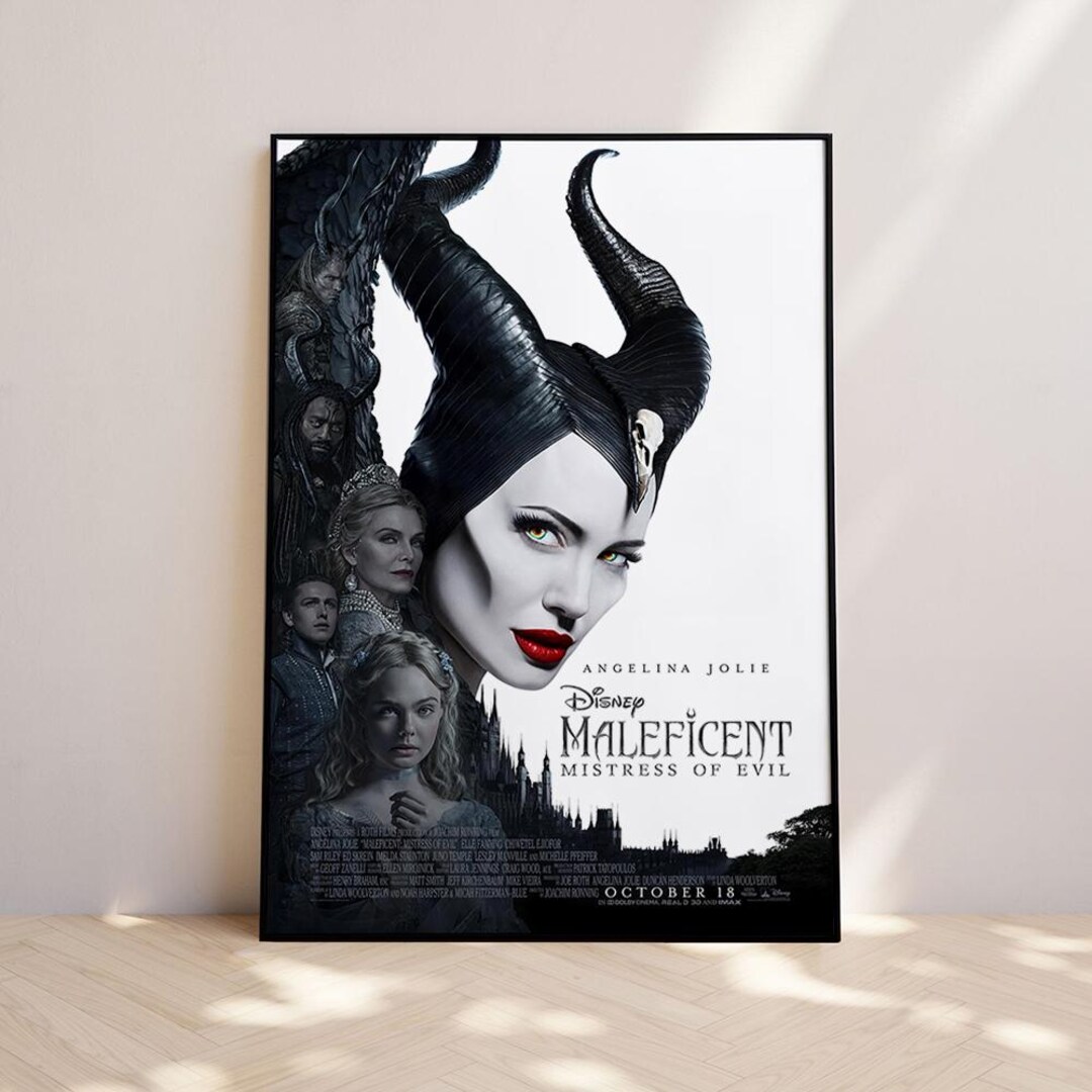 Maleficent Mistress of Evil Movie Poster, Room Decor Wall Art Canvas ...